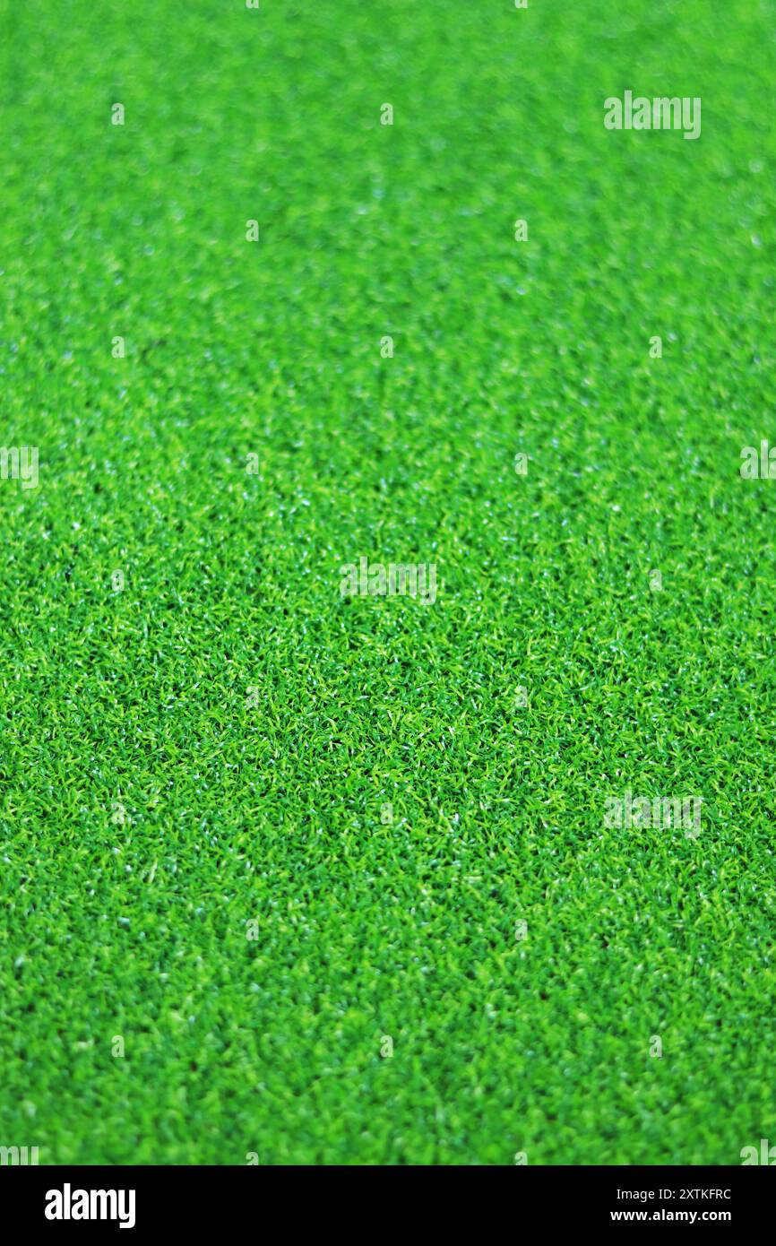 Artificial green grass mat, selective focus. Artificial turf, surface ...