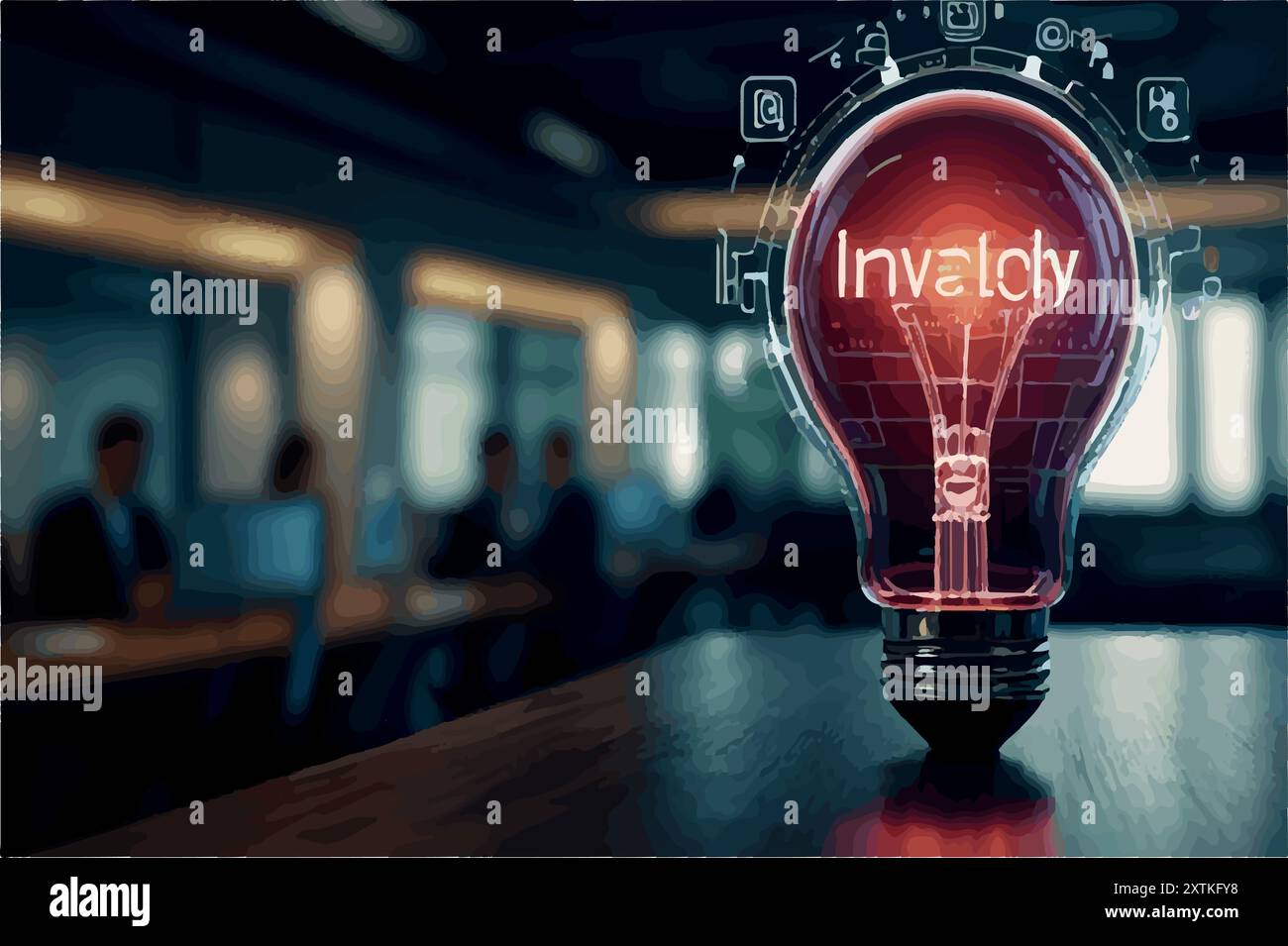 Tech driven workplace Stock Vector Images - Alamy