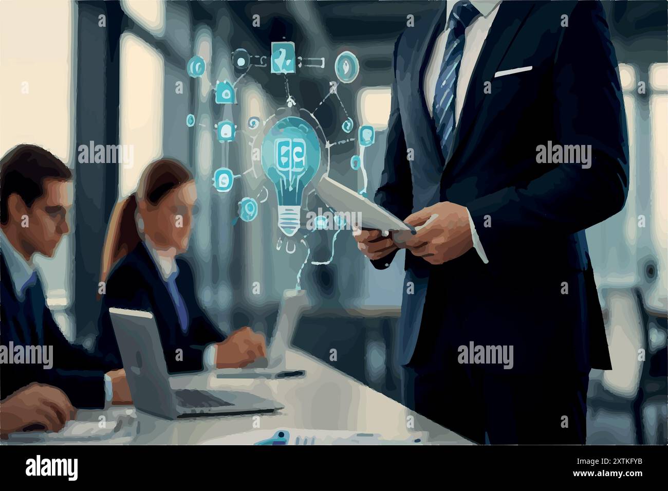 a modern business concept image focused on 'innovation and technology ...