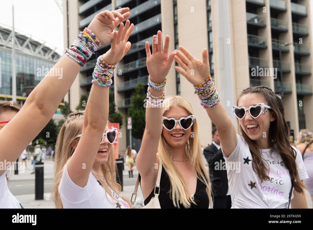 London, UK. 15 Aug 2024. Taylor Swift Fans (Swifties) can be seen at ...
