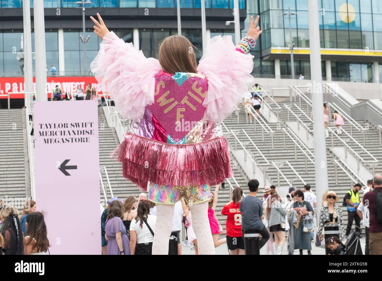 London, UK. 15 Aug 2024. Taylor Swift Fans (Swifties) can be seen at ...