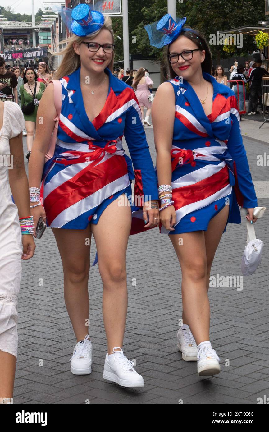 London, UK. 15 Aug 2024. Taylor Swift Fans (Swifties) can be seen at ...