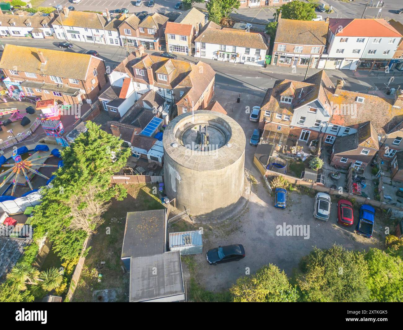 aerial view of the martello tower in dymchurch on the kent coast Stock ...