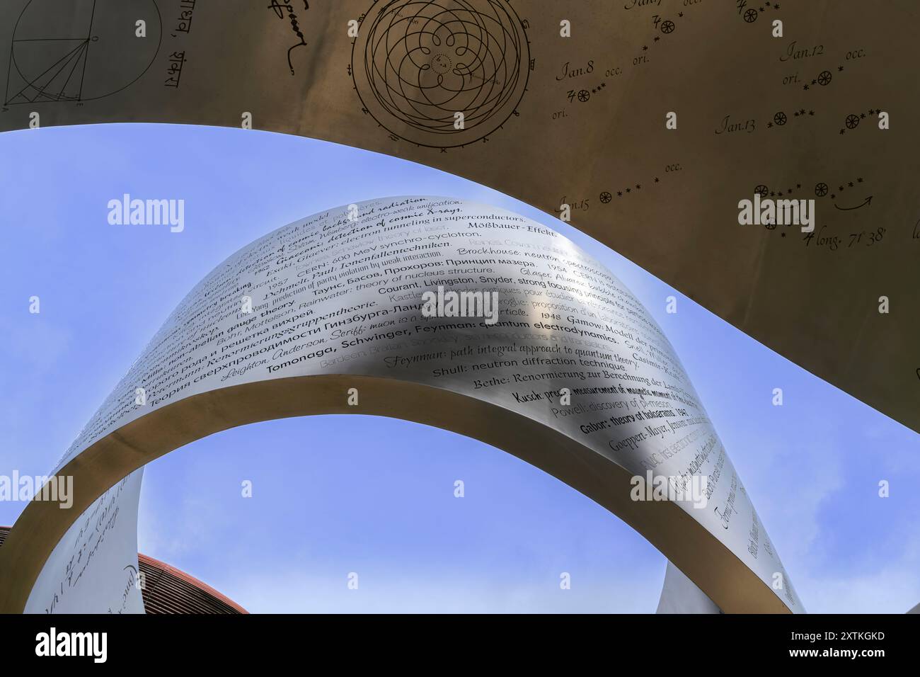 A sculpture called Wandering the Immeasurable, by Gayle Hermick depicts ...