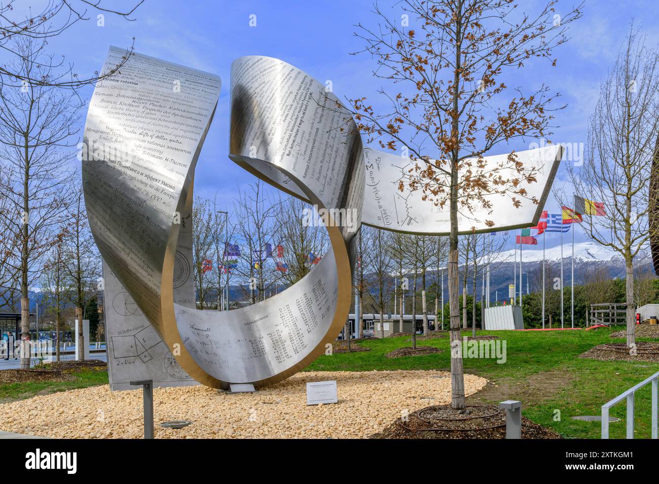 A sculpture called Wandering the Immeasurable, by Gayle Hermick depicts ...