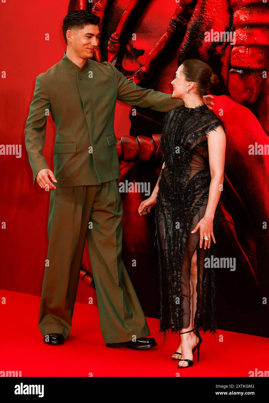 London, UK. 14th Aug, 2024. Archie Renaux and Cailee Spaeny attend the ...