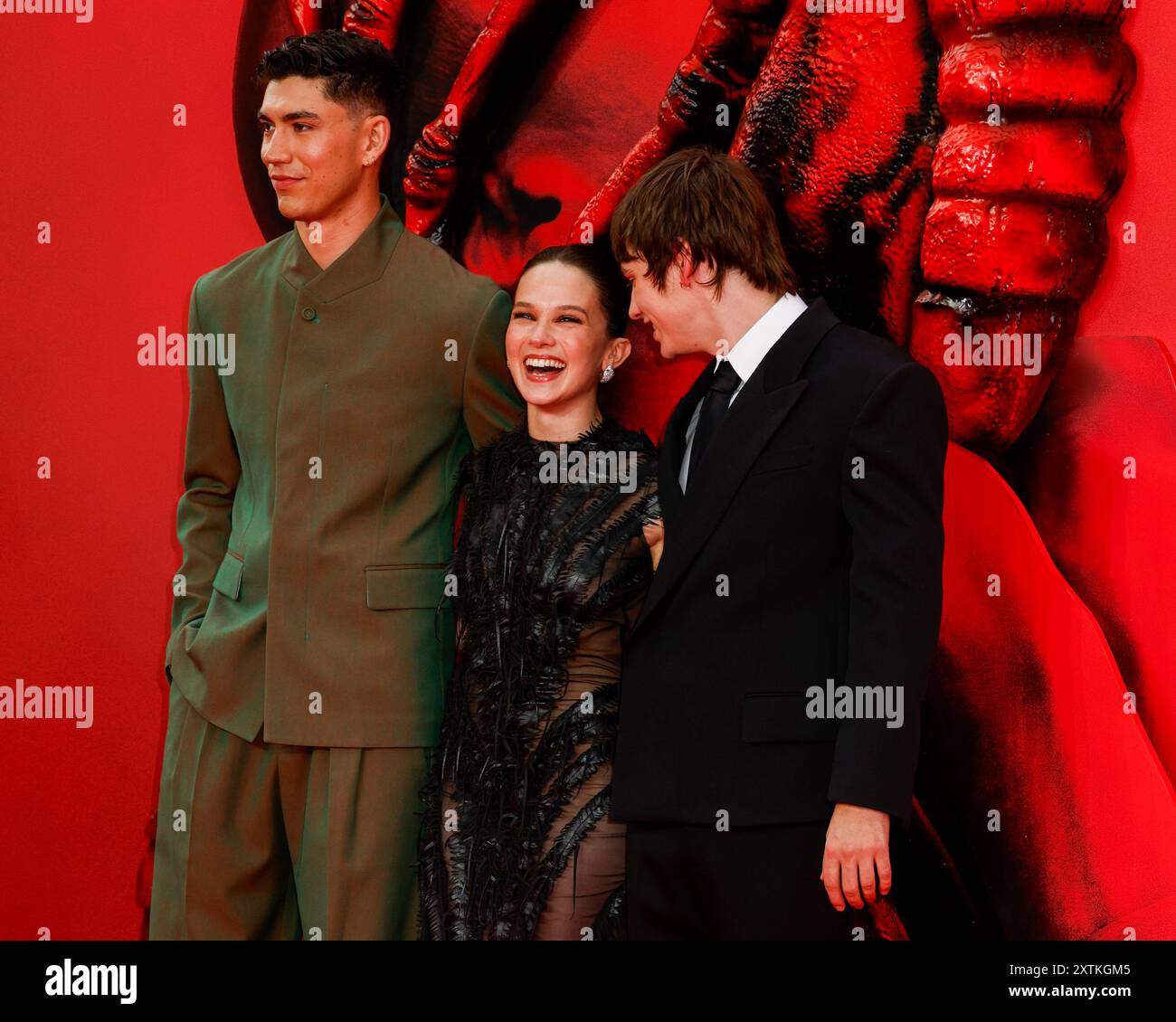London, UK. 14th Aug, 2024. Archie Renaux, Cailee Spaeny and Spike ...