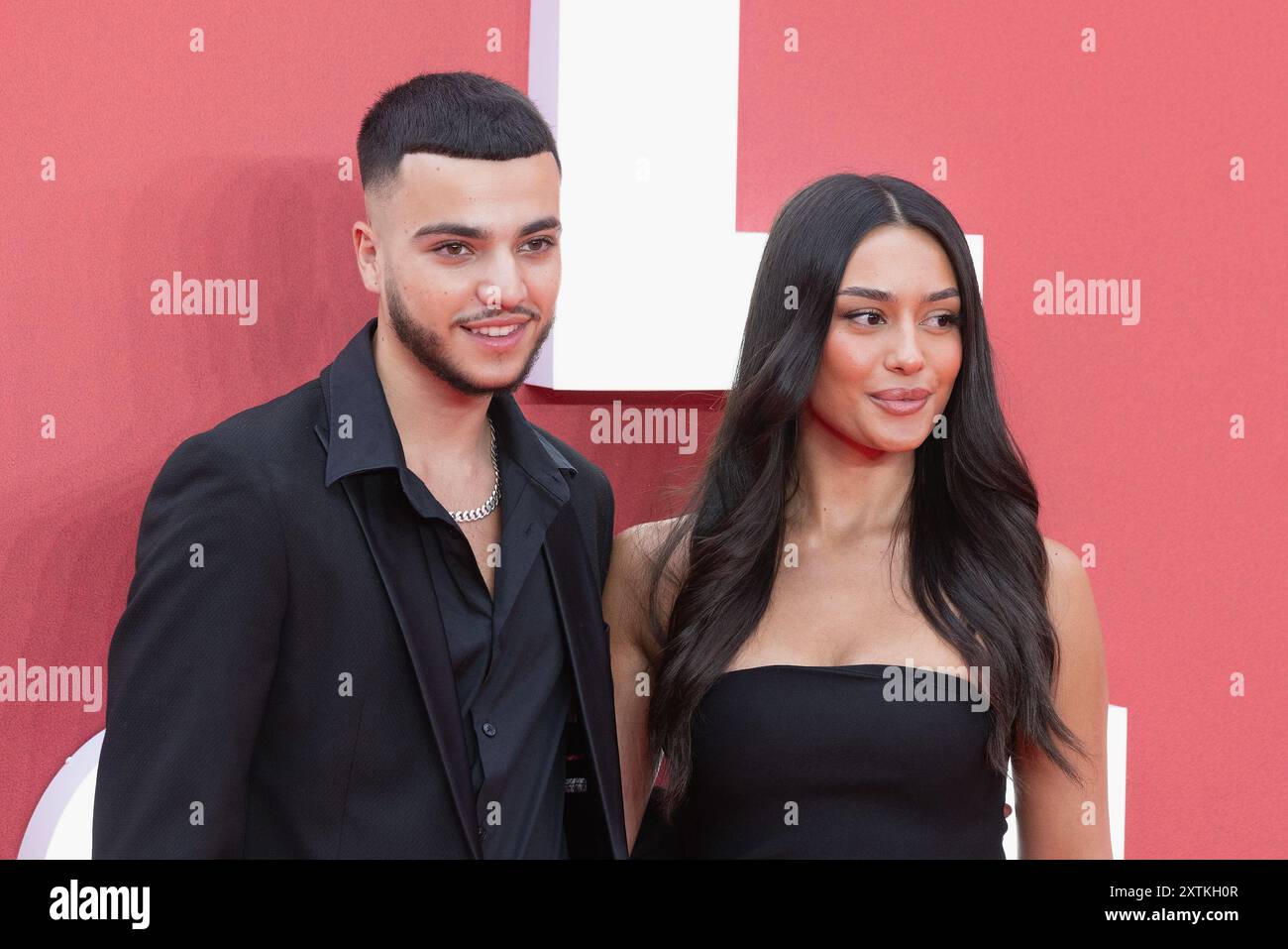 London, UK, August 14, 2024. Junior Andre and Jasmine Orr attend the ...