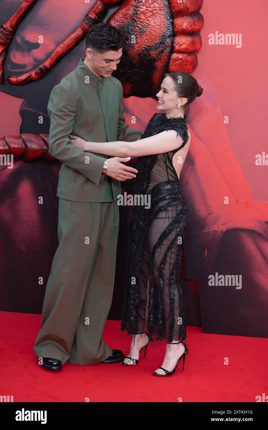 London, UK, August 14, 2024. Archie Renaux and Cailee Spaeny attend the ...