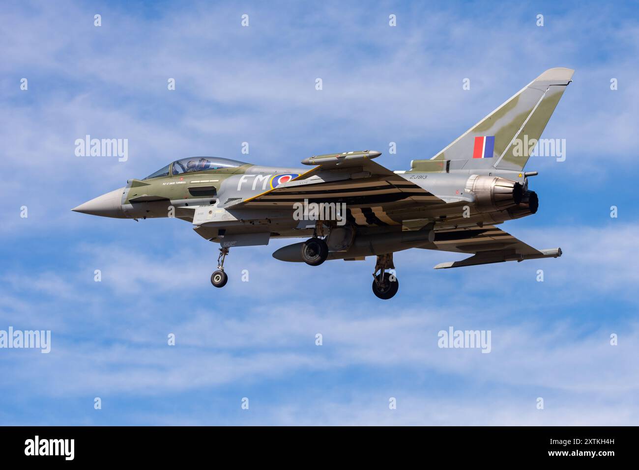 Royal Air Force Eurofighter Typhoon fighter jet plane ZJ913 landing at ...