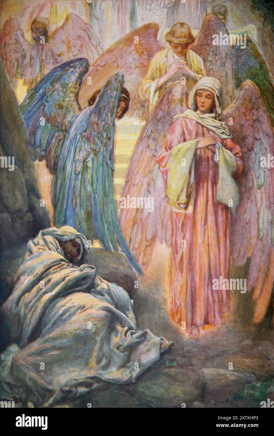 Illustration of Jacob's Dream - While Sleeping Jacob has a Dream from ...