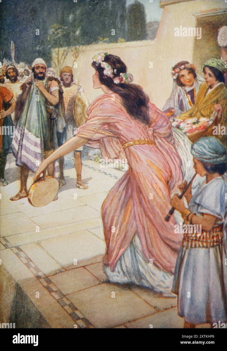 Illustration of Jephthah's Rash Vow - After Leading the Israelite's ...