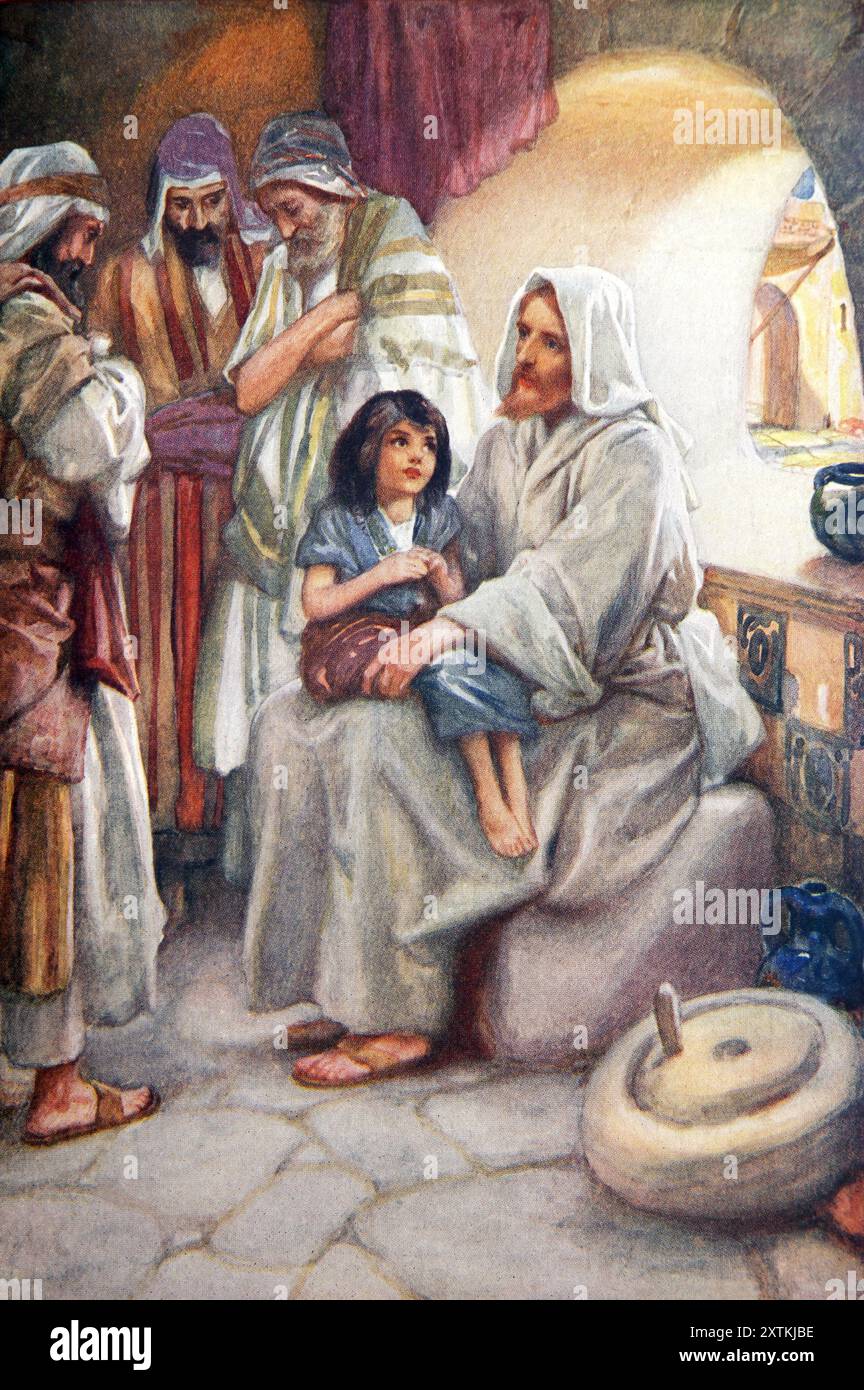 Illustration of Jesus Teaching his People (Gospel)from Antique 19th ...