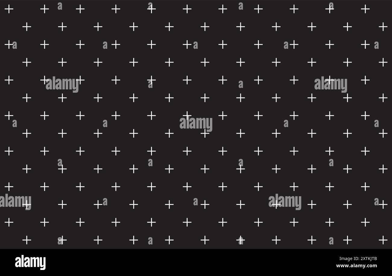 Seamless abstract dark pattern background with small white crosses ...
