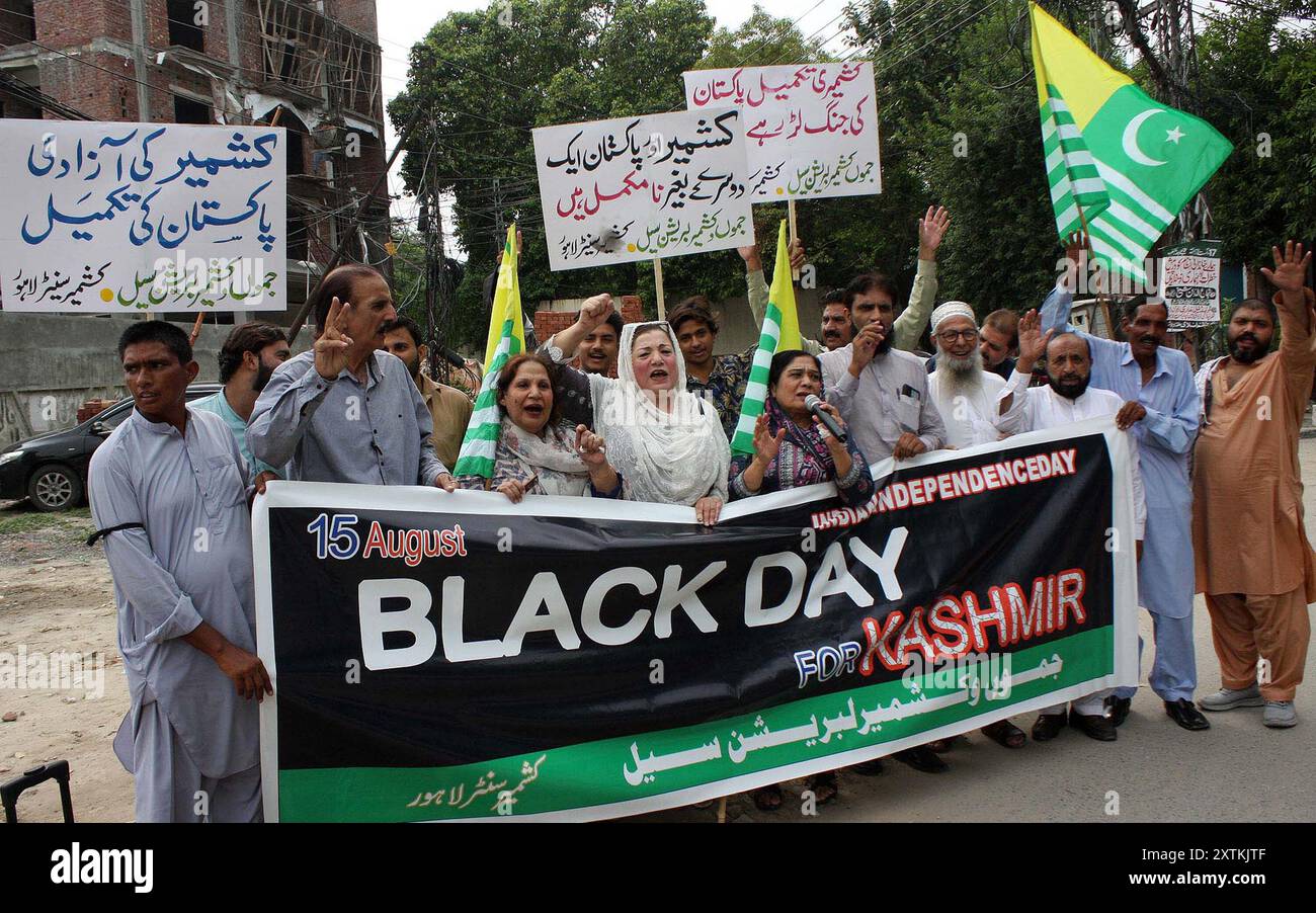 Members of Jammu Kashmir Liberation Cell are holding protest ...