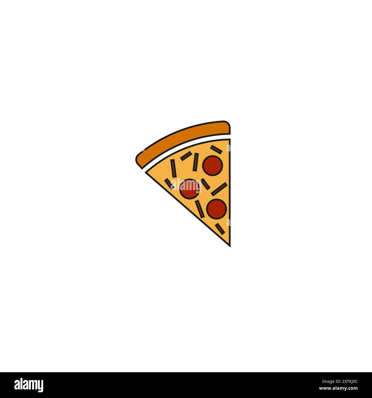 Pizza Slice Vector Isolated On White Background Stock Vector Image ...