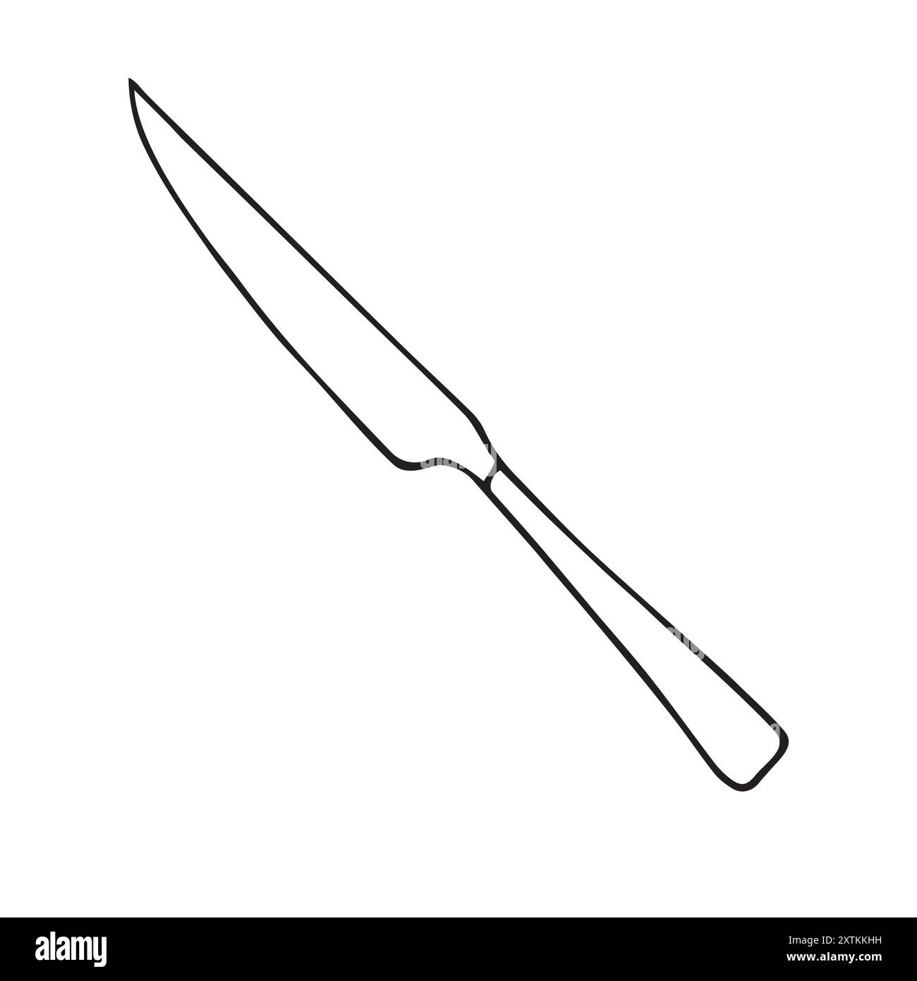 Vector hand drawn doodle sketch outline knife isolated on white ...