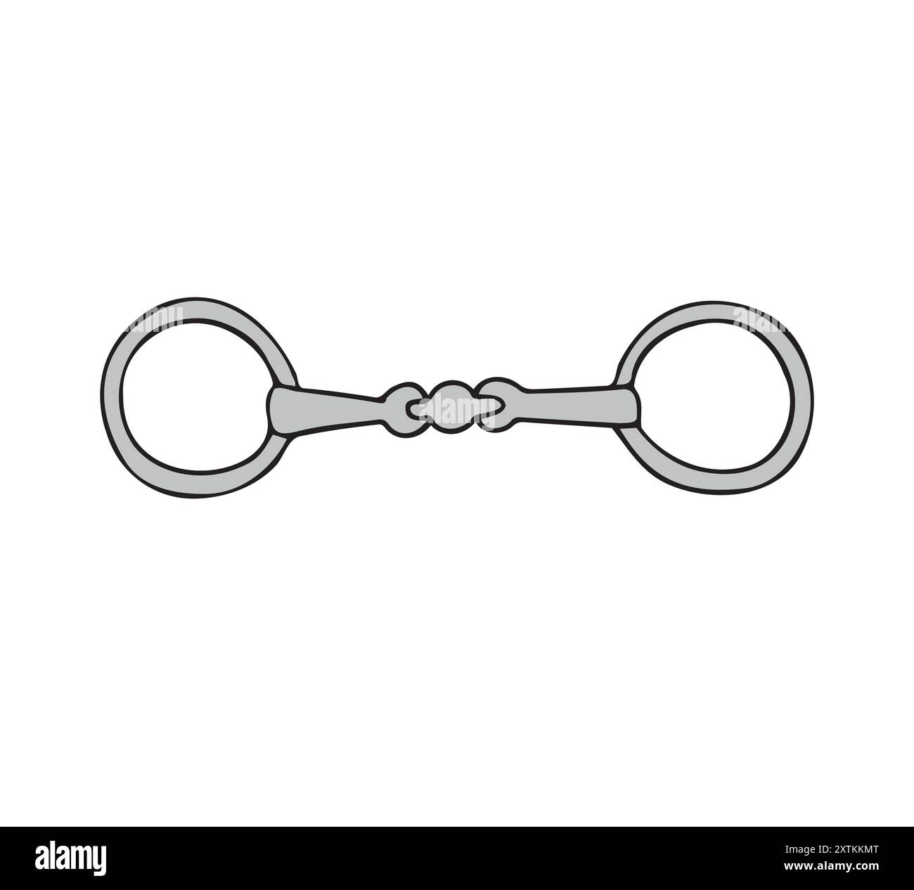 Vector hand drawn doodle sketch colored horse equestrian bit isolated ...