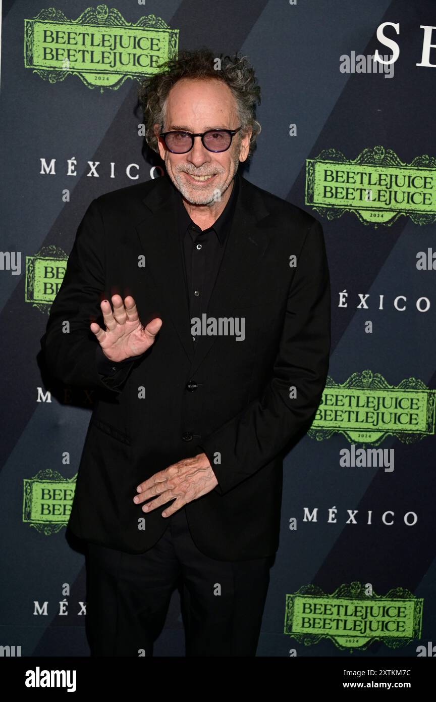 Mexico City, Mexico. 14th Aug, 2024. American Director Tim Burton is ...