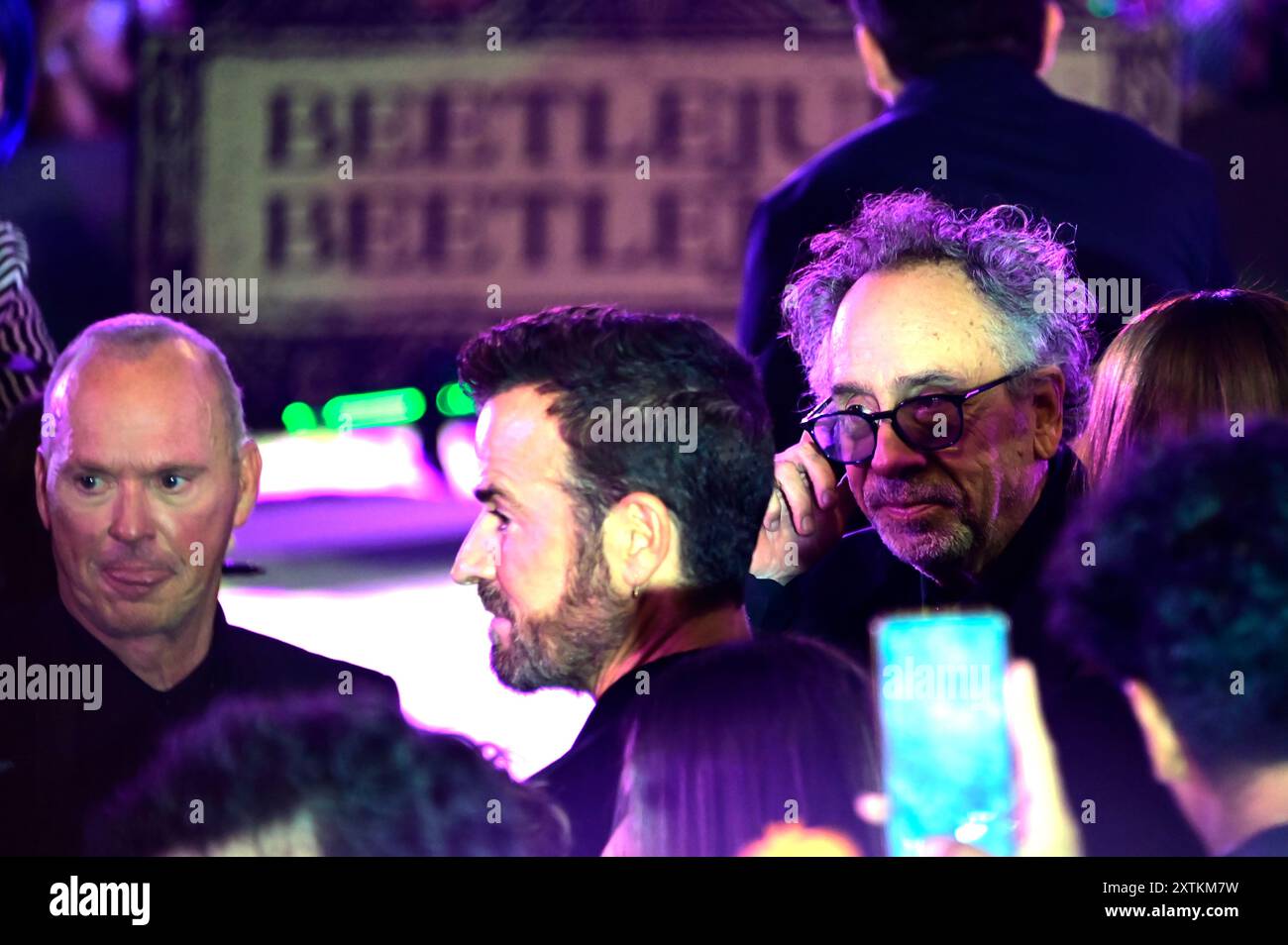 Mexico City, Mexico. 14th Aug, 2024. (L-R) Michael Keaton, Justin ...