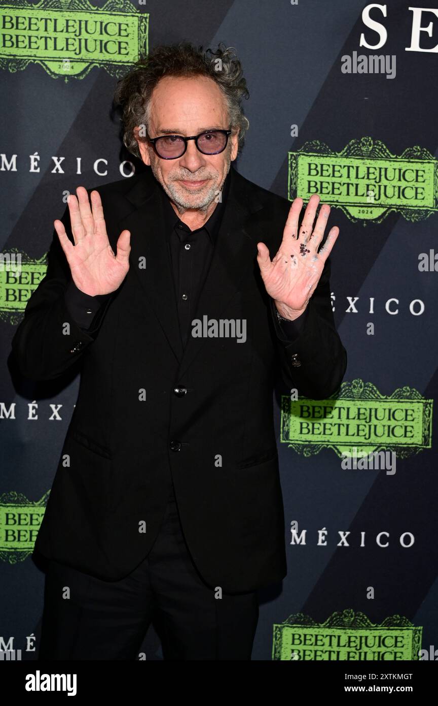 Mexico City, Mexico. 14th Aug, 2024. American Director Tim Burton is ...