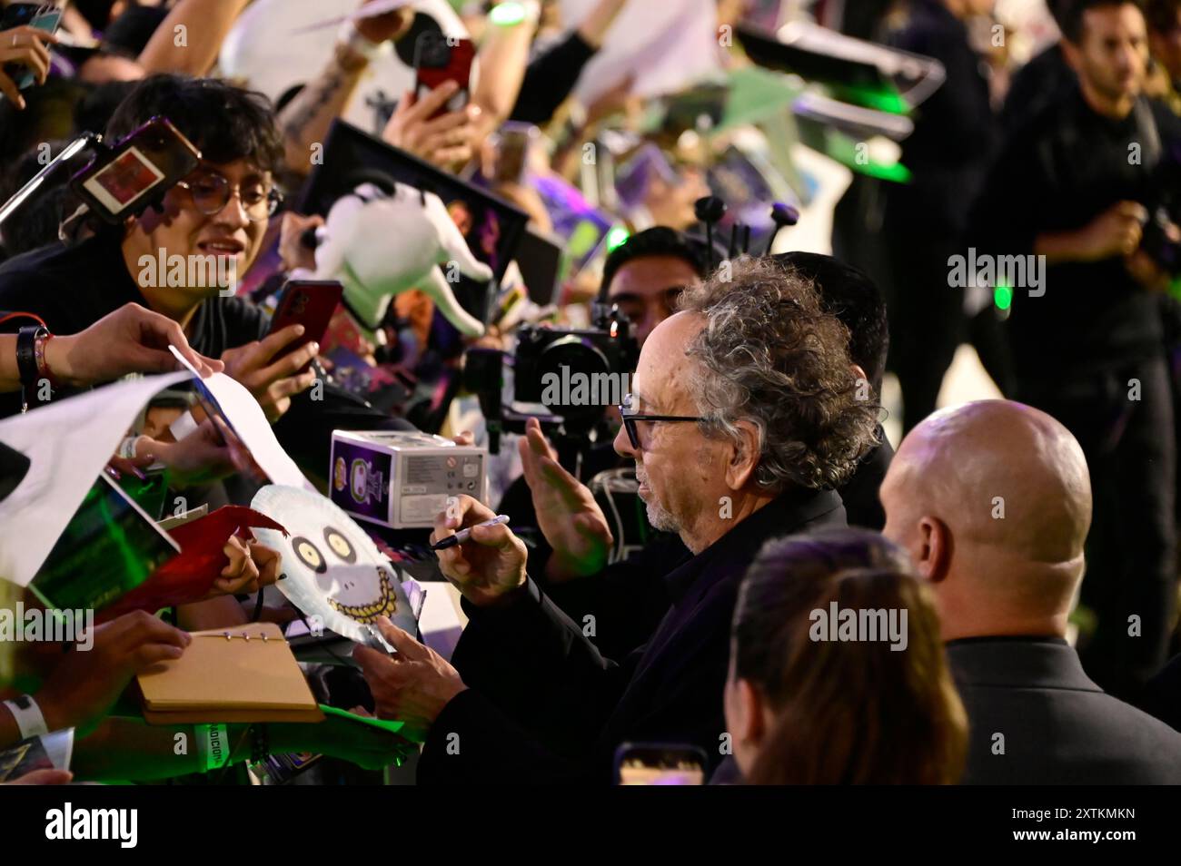 Mexico City, Mexico. 14th Aug, 2024. American Director Tim Burton is ...
