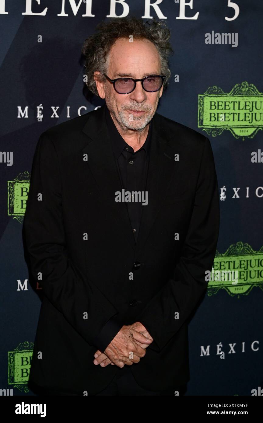 Mexico City, Mexico. 14th Aug, 2024. American Director Tim Burton is ...