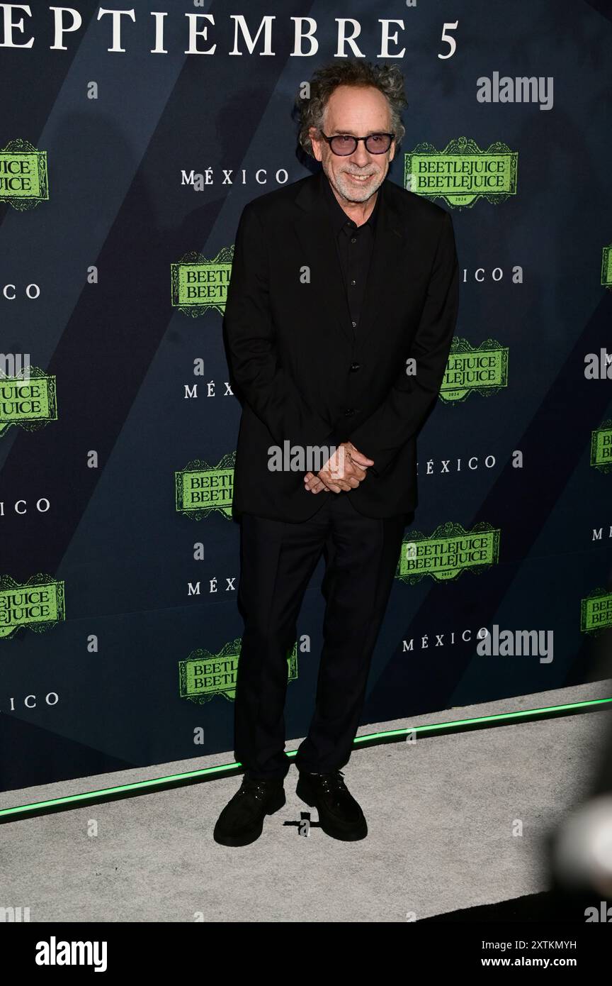 Mexico City, Mexico. 14th Aug, 2024. American Director Tim Burton is ...