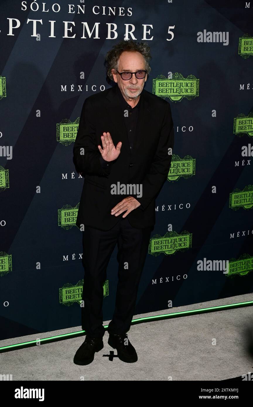 Mexico City, Mexico. 14th Aug, 2024. American Director Tim Burton is ...