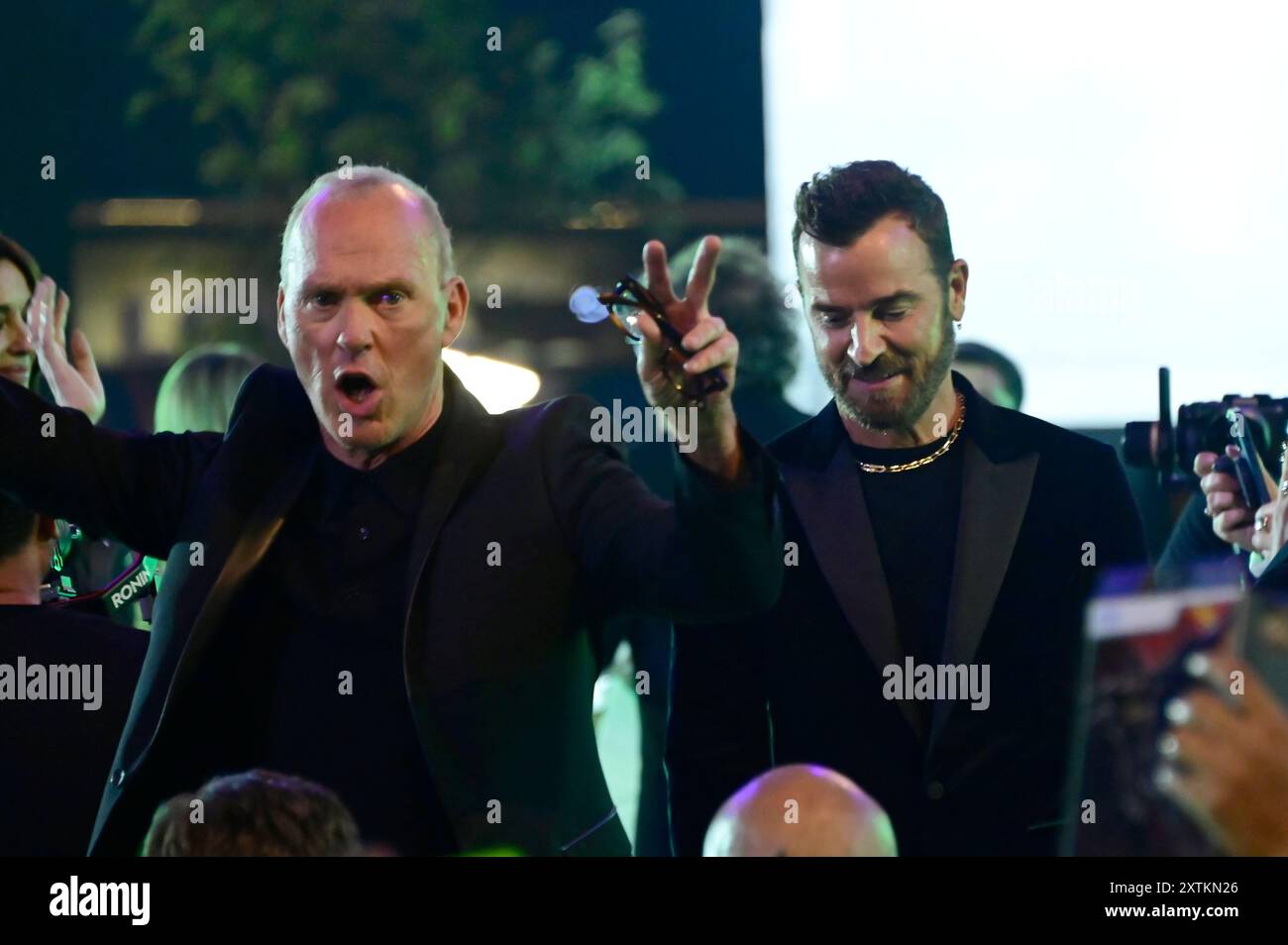 Mexico City, Mexico. 14th Aug, 2024. Justin Theroux and Michael Keaton ...