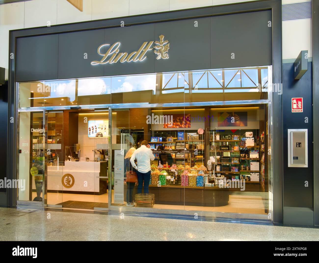 Swiss chocolate manufacturer Lindt shop front in the Fashion Outlet ...
