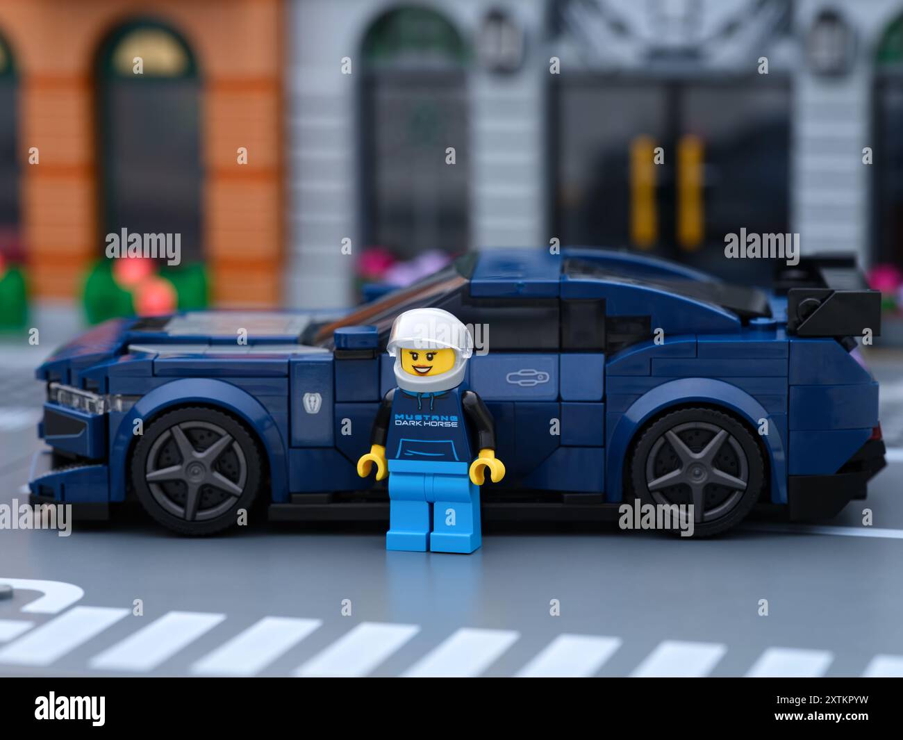 Tambov, Russian Federation - July 01, 2024 Lego Ford Mustang Dark Horse ...