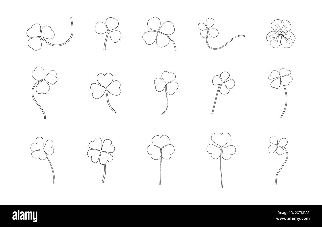 Shamrock leaf outline, Shamrock clover outline, Cloverleaf silhouette ... Shamrock leaf outline, Shamrock clover outline, Cloverleaf silhouette ...