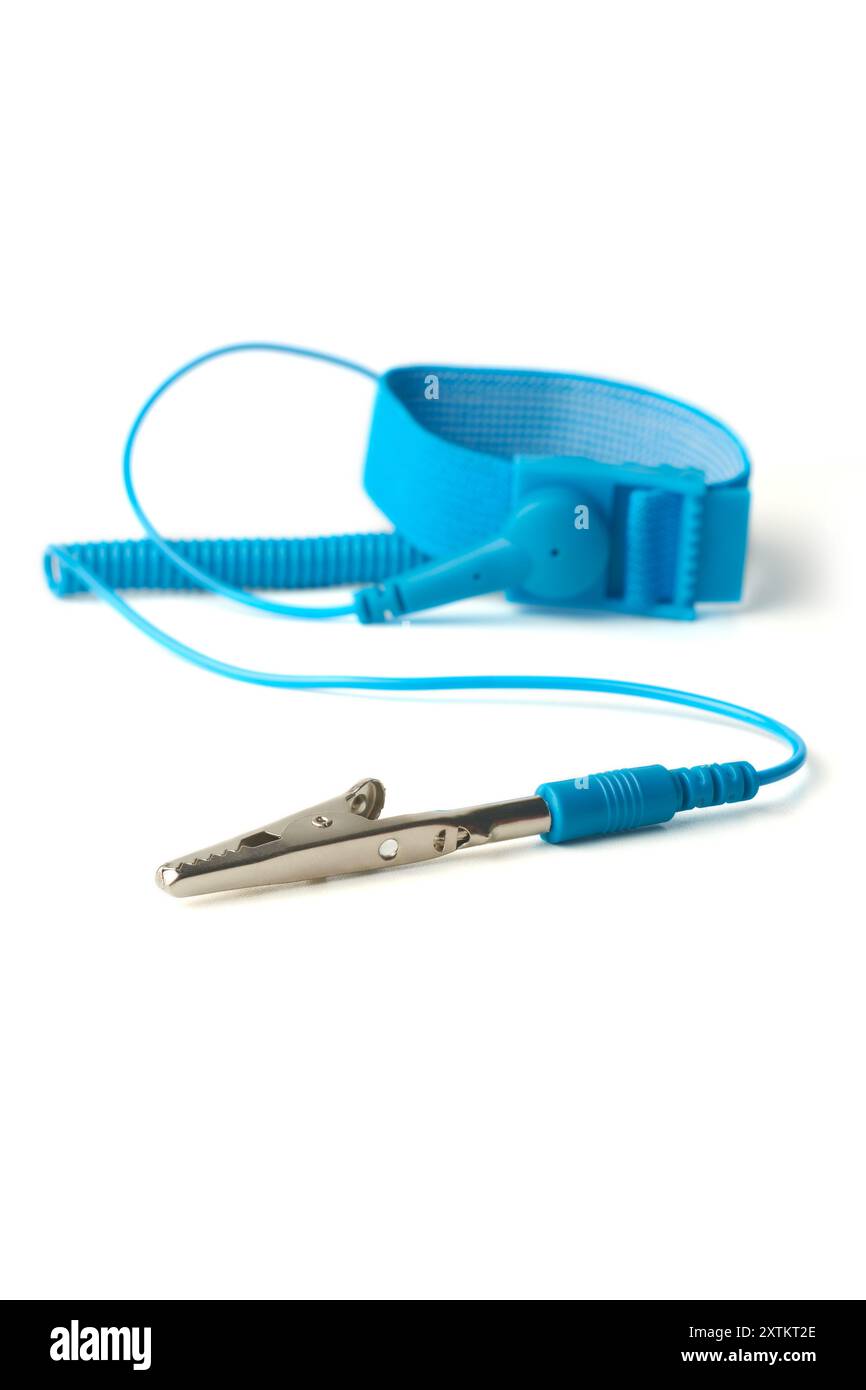 adjustable anti-static wrist strap for esd grounding isolated white ...