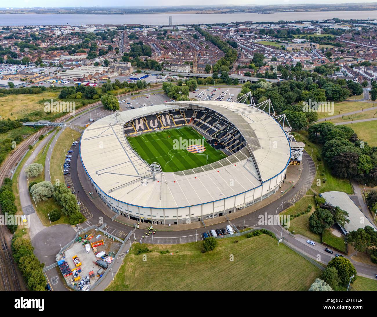 Aerial view of the MKM Stadium, Hull, England, United Kingdom on 14 ...