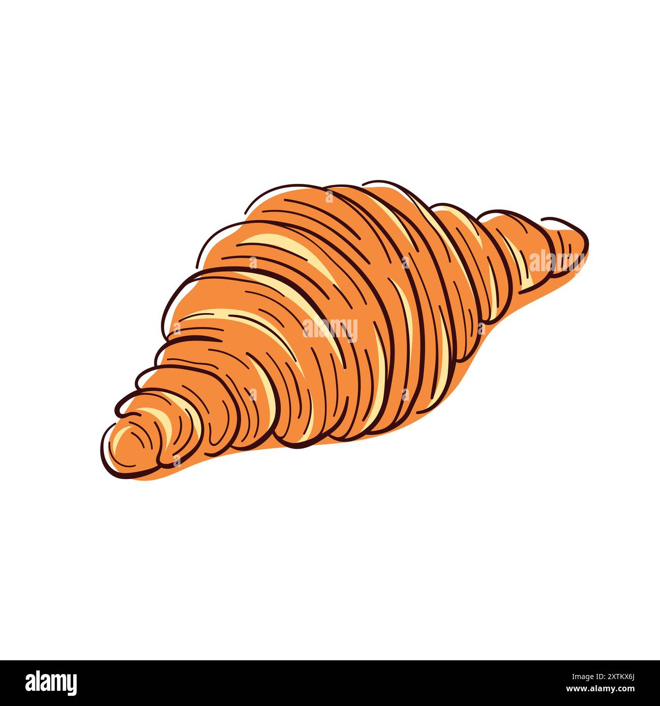 Freshly baked croissant with flaky and lightly crispy layers. Bakery ...
