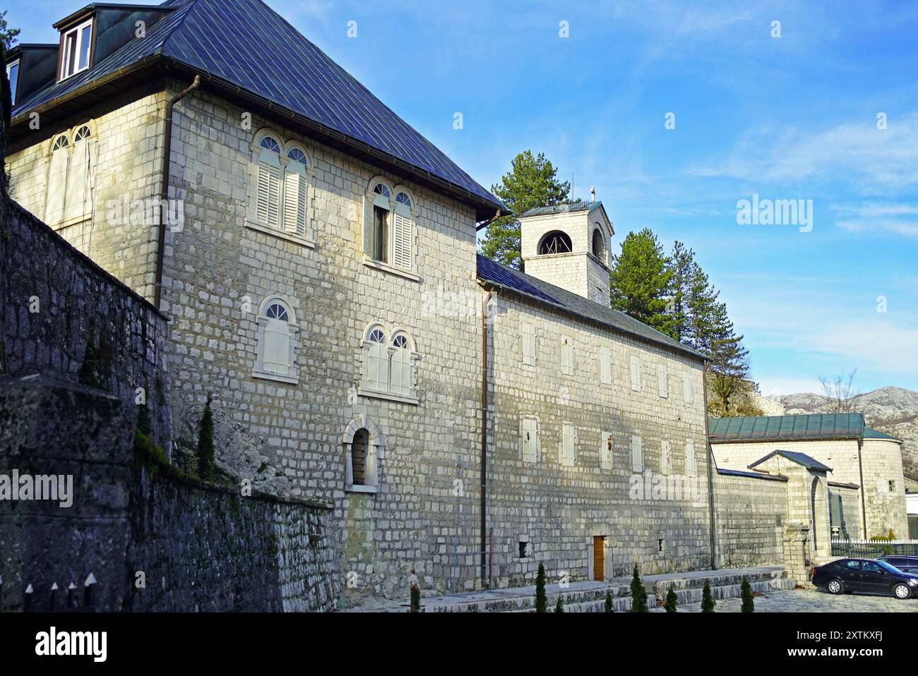 The exterior of the Cetinje Monastery: buildings for the monks, the ...