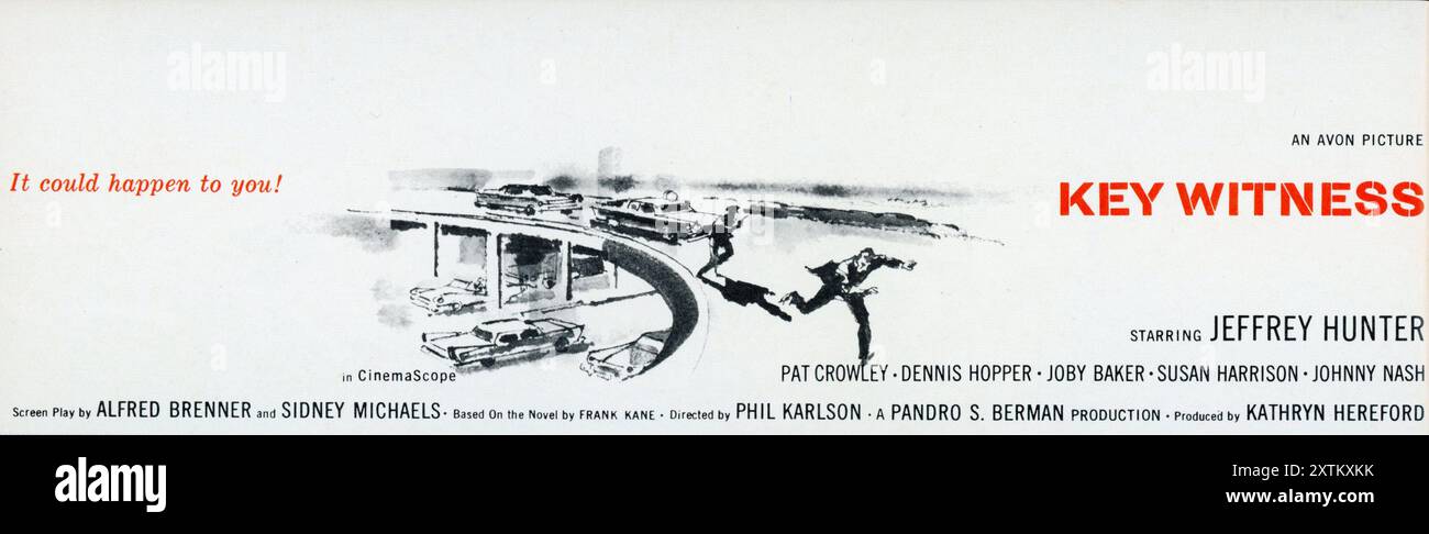 JEFFREY HUNTER PAT CROWLEY and DENNIS HOPPER in KEY WITNESS 1960 ...