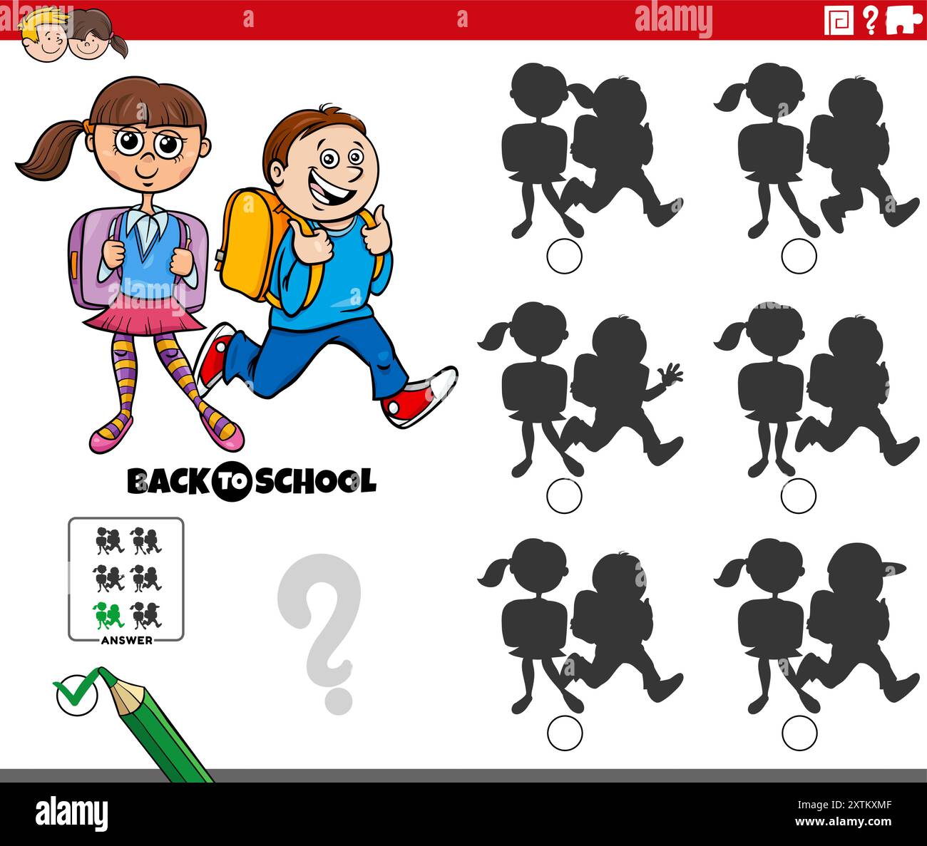 School pupil silhouette hi-res stock photography and images - Alamy