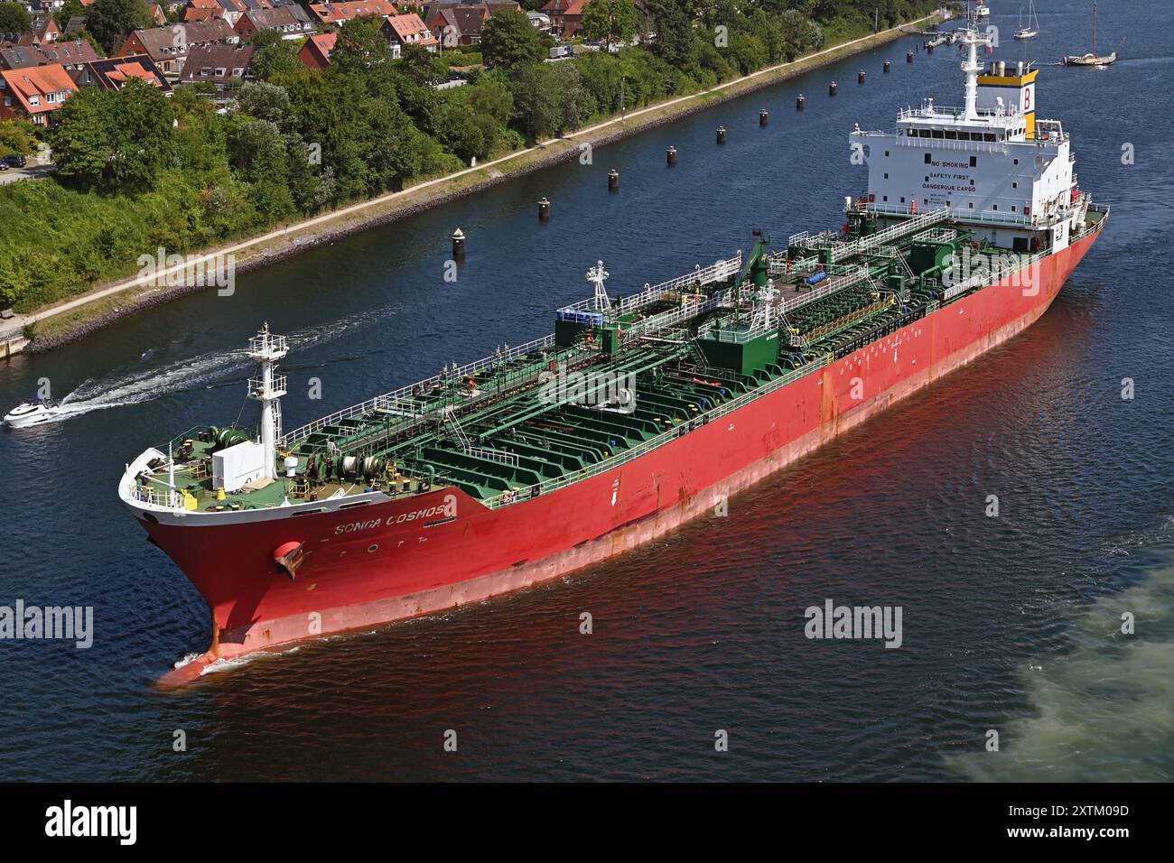 Chemical / Oil Products Tanker SONGA COSMOS passing the Kiel Canal ...