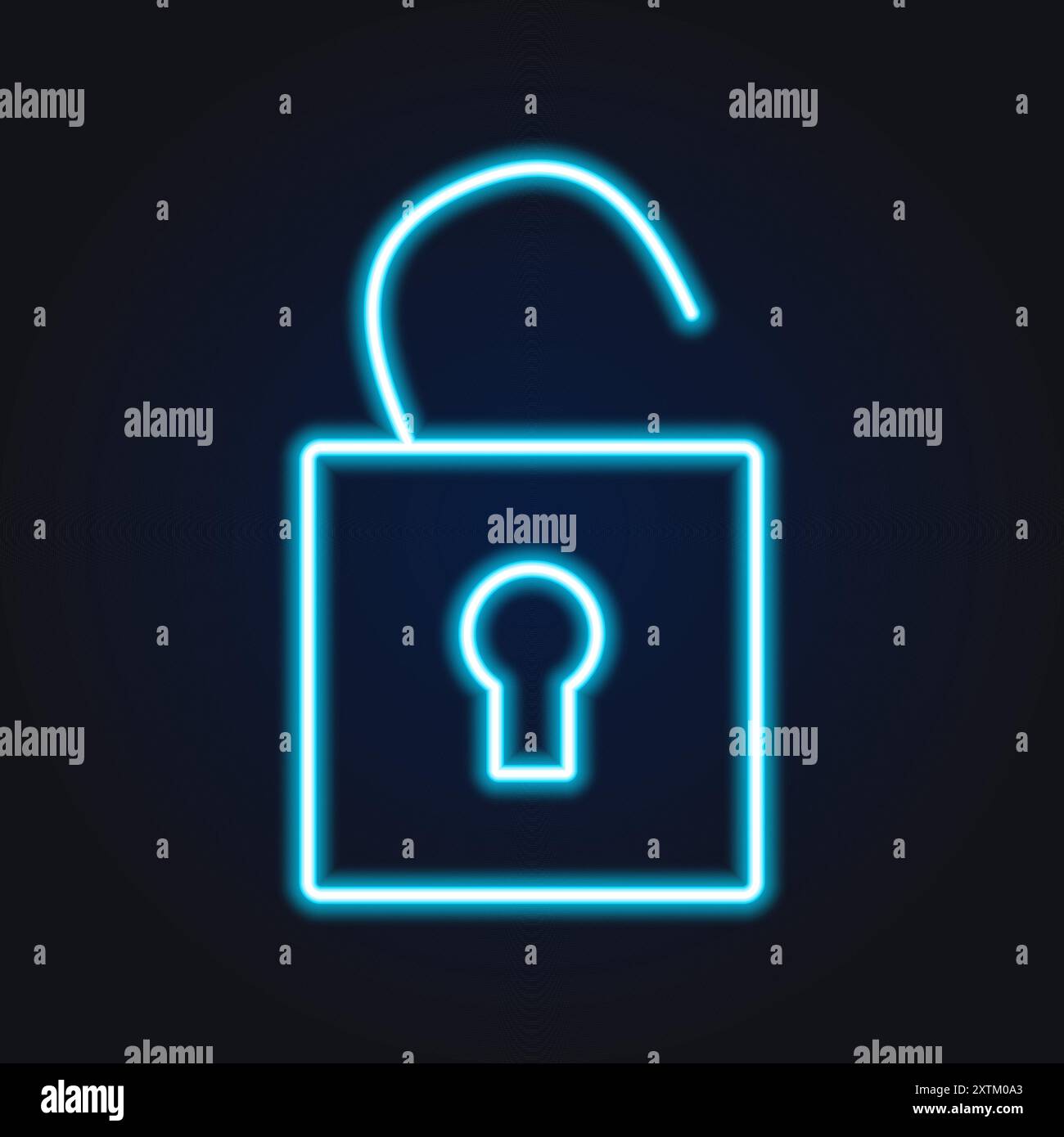 Glowing neon blue shield Stock Vector Images - Alamy