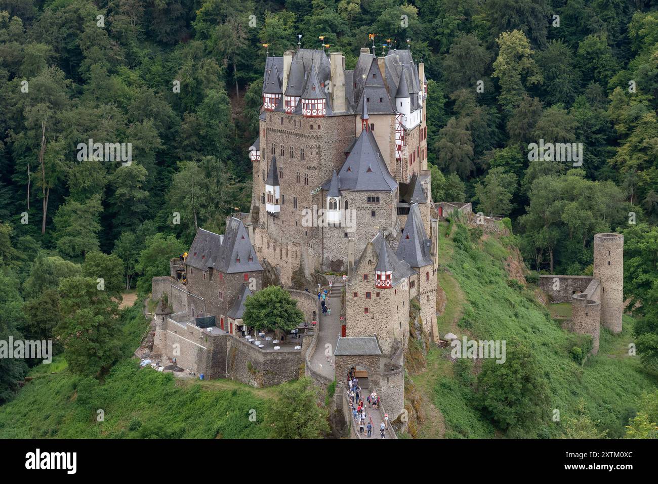 Wierschem, Germany - View on the Burg Eltz, a medieval castle build ...