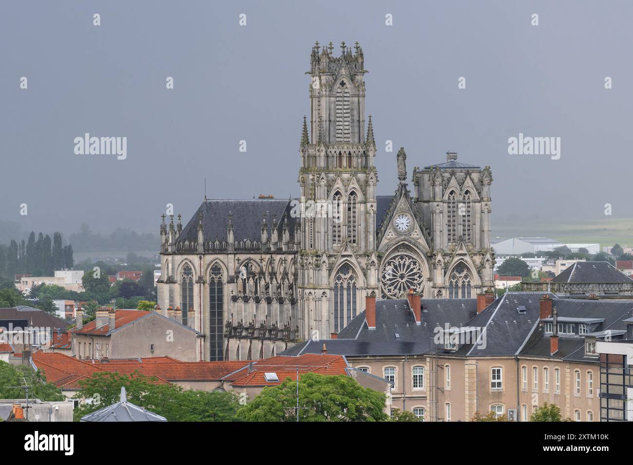 Nancy, France - View on Gothic Revival architecture style Saint-Pierre ...