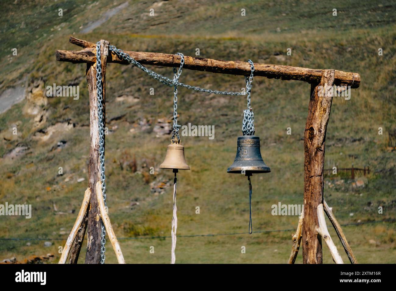 Bells used by nuns and monks of the Abano Monastery in the Truso Gorge ...