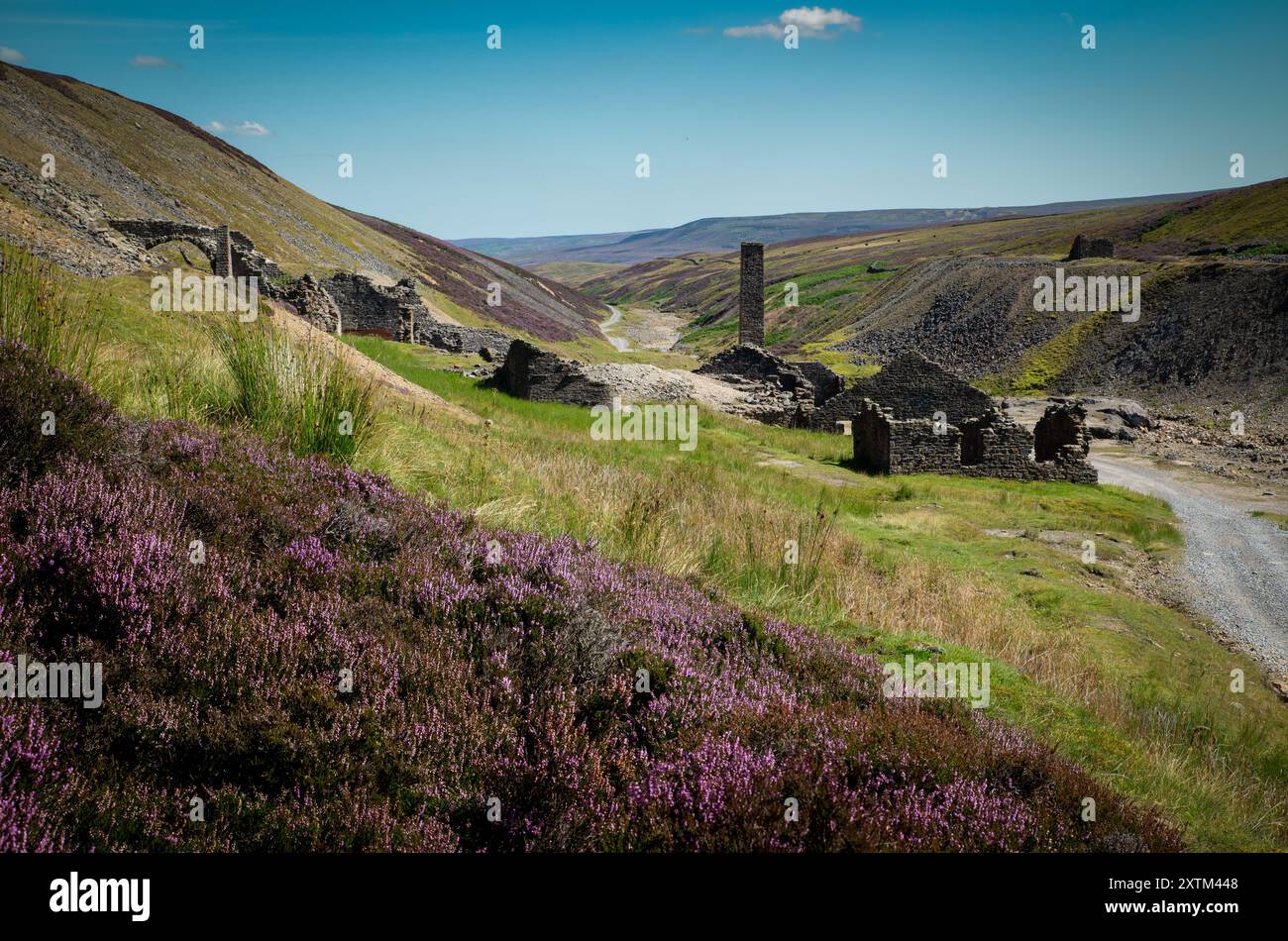 Old Gang smelt mill Ruins, Swaledale, Yorkshire Dales Stock Photo - Alamy