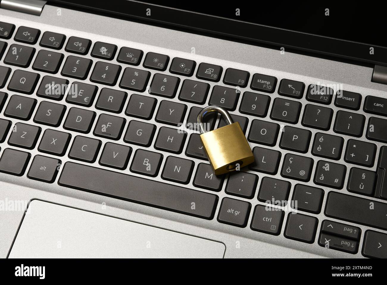 Computer security concept with a closed padlock on the keyboard Stock Photo - Alamy