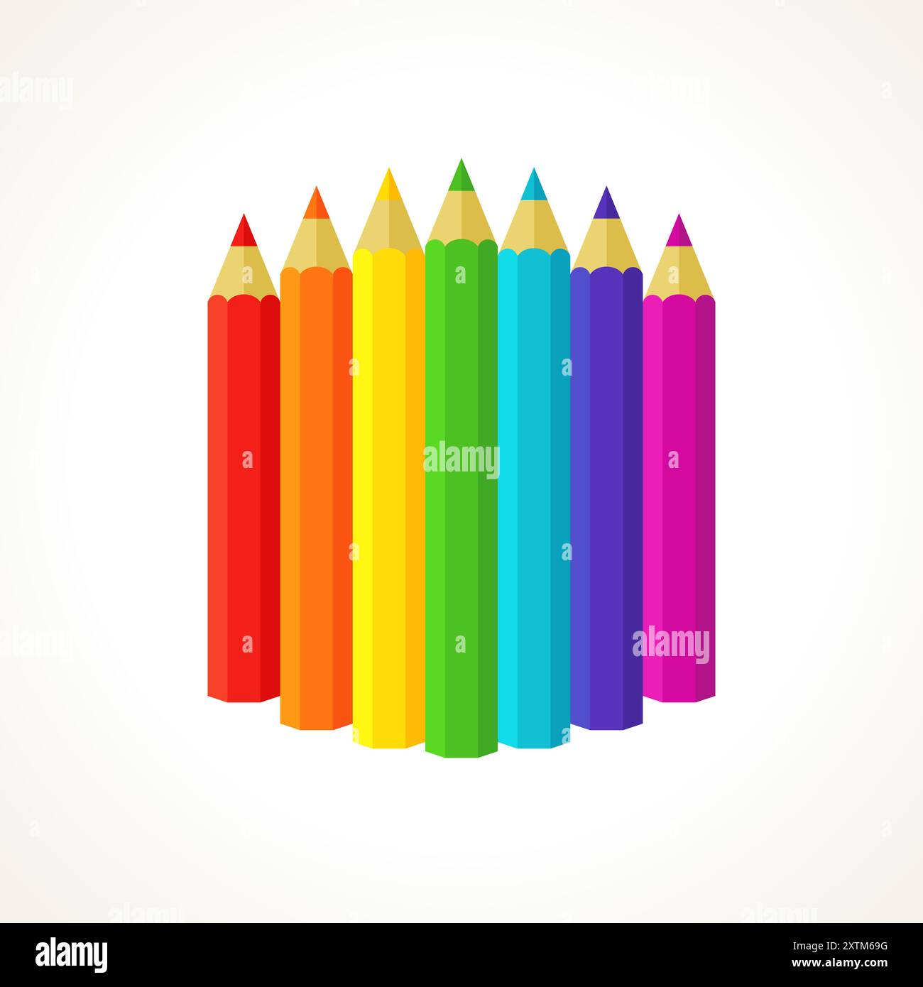 A group of crayons in rainbow colors Stock Vector Image & Art - Alamy