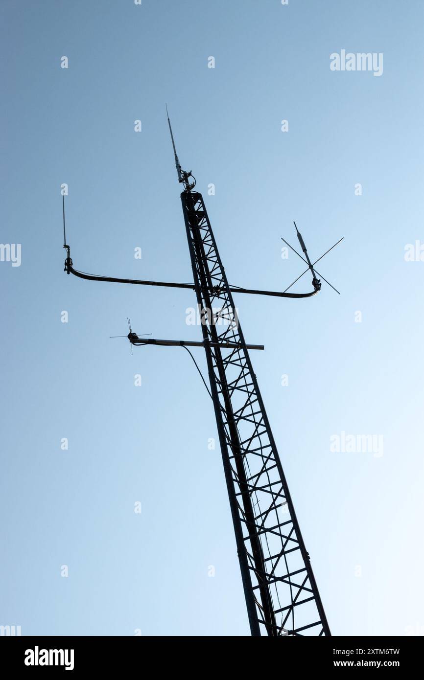 Communication antennae twoer Stock Photo - Alamy