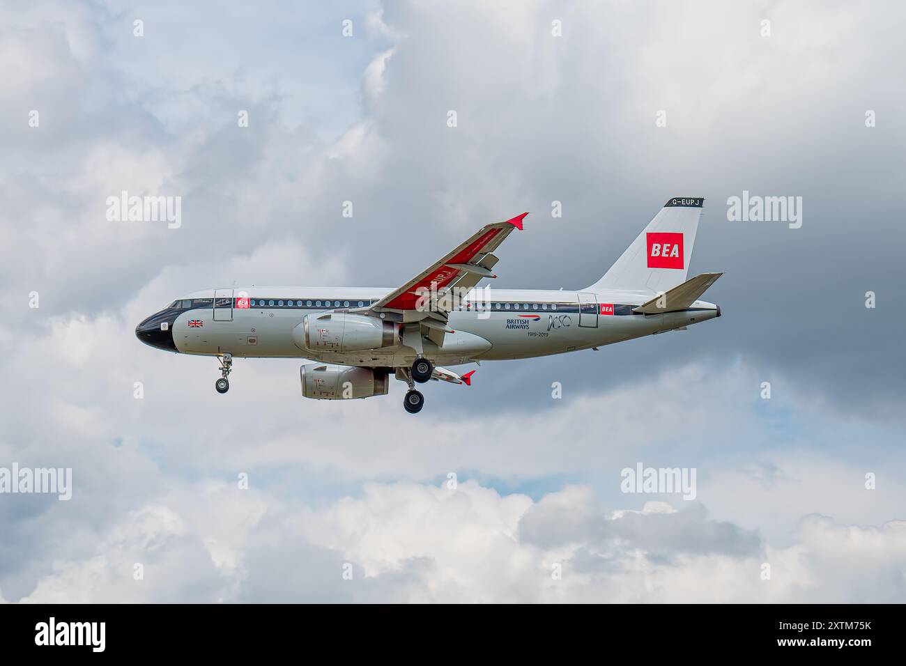 London, UK. July 14th 2024: British Airways BEA Retro Livery A319 on ...