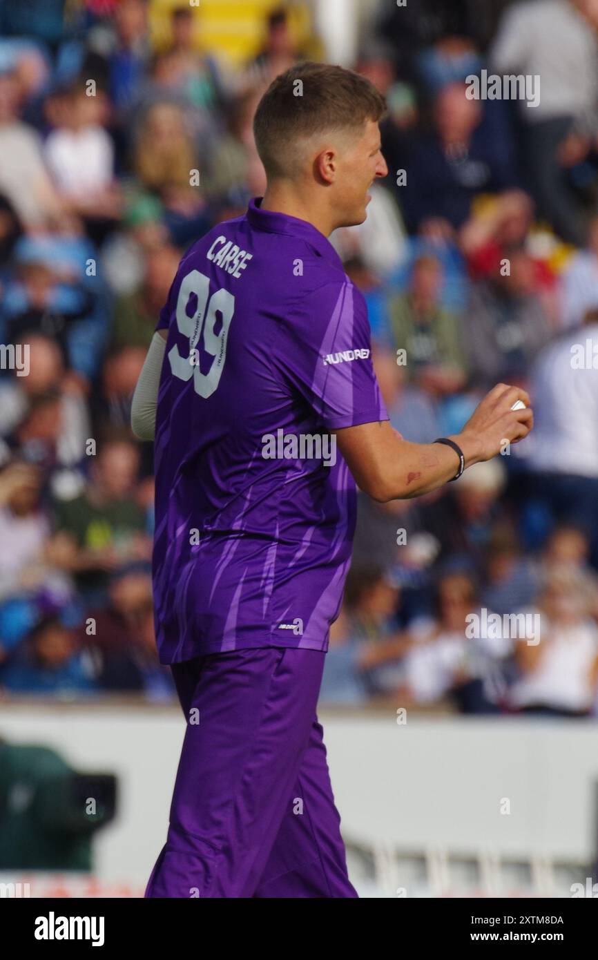 Leeds, England, 31 July 2021. Brydon Carse bowling for Northern ...